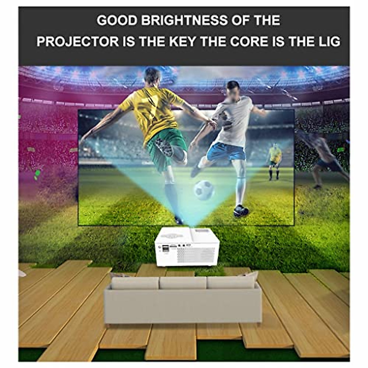 QFWCJ Portable Mini Projector PTY60 Support 1080P LED Home Theater Media Mobile Player Home Office Video Projector (Color : Black Mirroring, Size : 139 * 102 * 63mm)