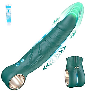 Thrusting Dildo Vibrator Sex Toys - Adult Toys Realistic G Spot Anal Vagina Thick Large Silicone Dildos Sex Stimulator with 7 Thrustion & 10 Vibration Modes, Adult Sex Toys & Games for Women Couples