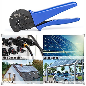 iCrimp Solar Crimping Tool Kit for Solar Panel Installation, All in One Solar Tool Set with Solar Crimper, Wire Cutter, Wire Stripper and Solar Connector Spanners