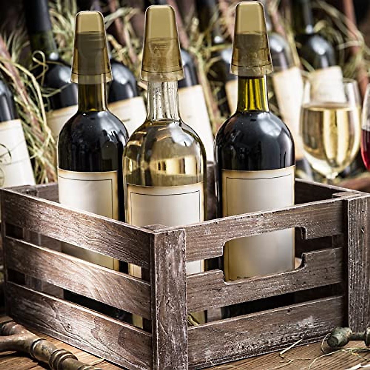 ZEAYEA 24 Pieces Pour Spout Covers, Universal Liquor Pourer Cover, Translucent Liquor Bottle Pour Dispenser Spout Dust Covers, Plastic Pour Dust Caps for Home Kitchen Tools Supplies