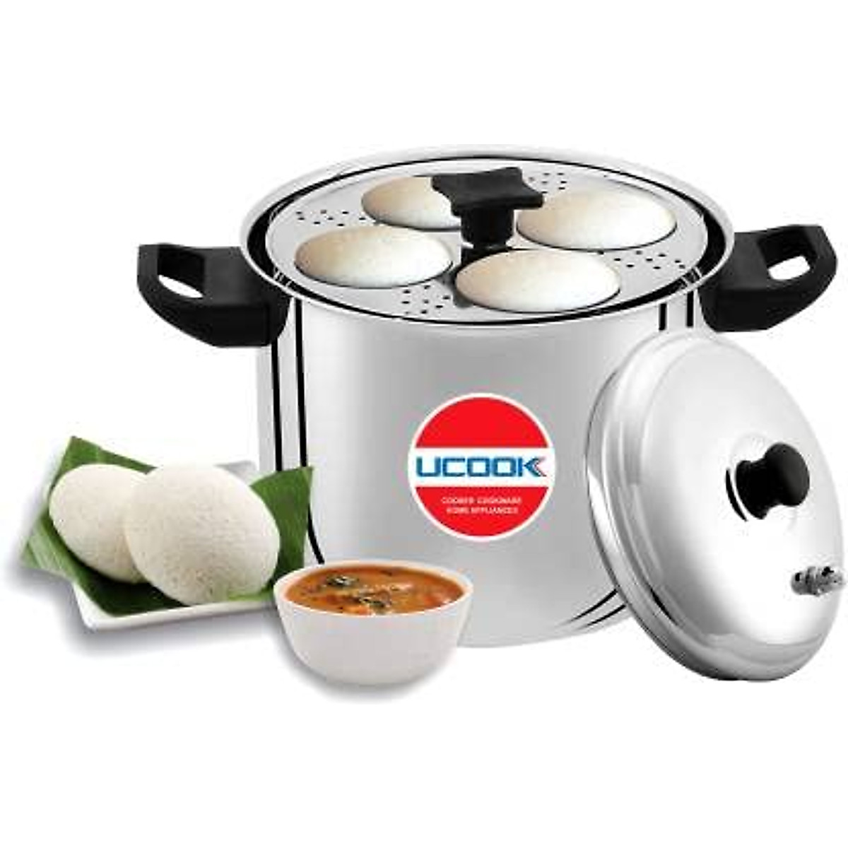 Idli Cooker Stainless Steel Idli Cooker Kitchen Accessories (Stainless Steel, 6 Plates, 24 Pieces)