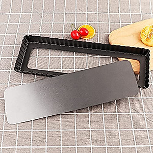 Cyimi Rectangular Tart Pan 14 Inch Nonstick Quiche Pie Pan with Removable Bottom Tart Pan for Pies, Quiche Bakeware, Cheese Cakes, Desserts