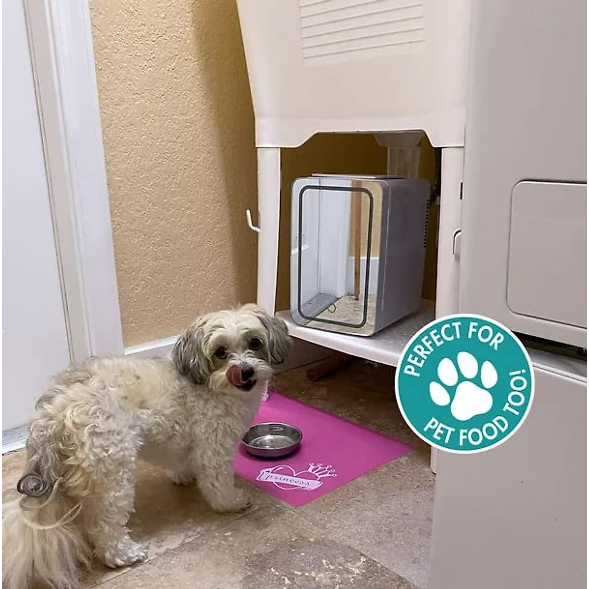 LED Lighted Mini Fridge With Mirror Door Refrigerator, White