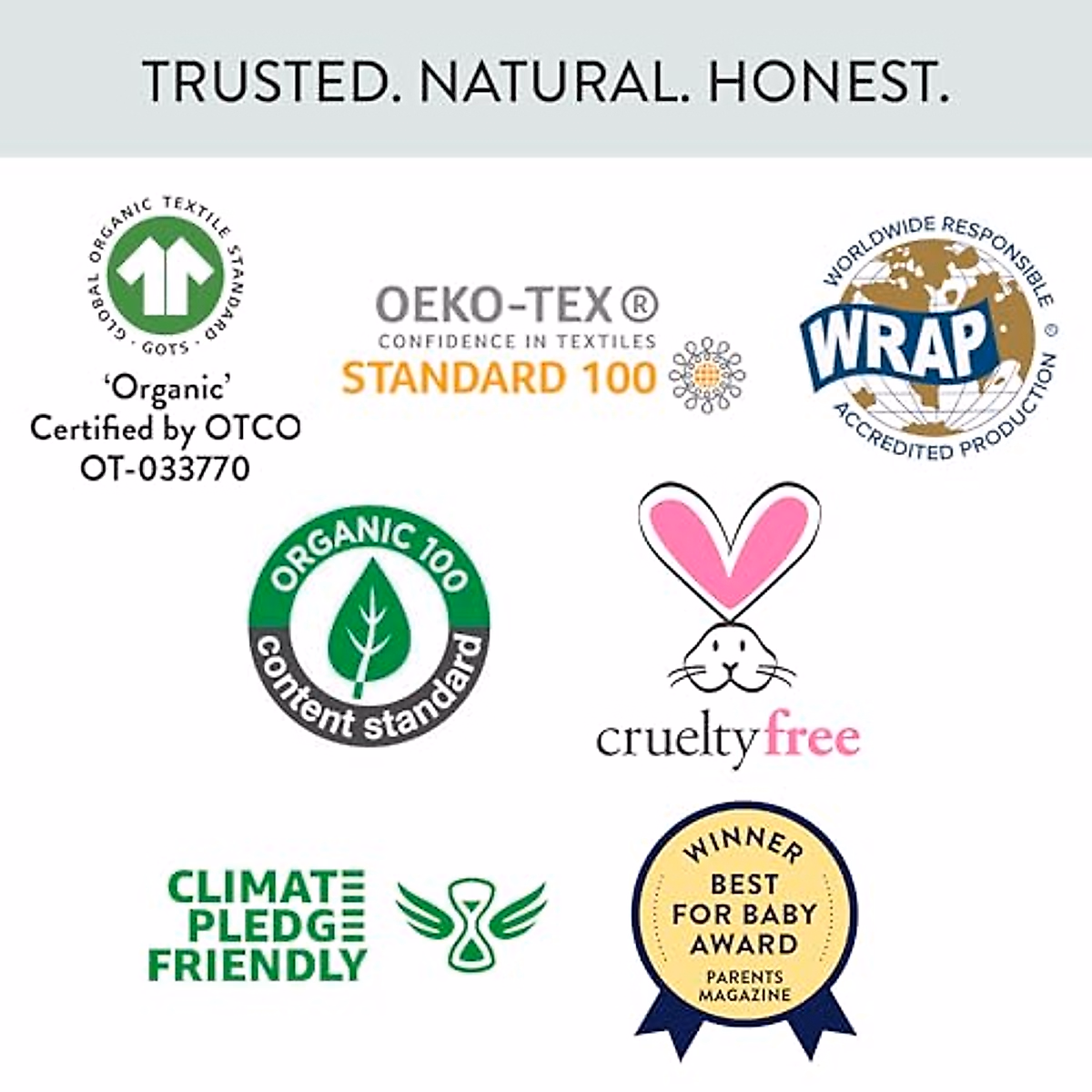 HonestBaby Fitted Crib Sheets Fits Standard Mattress Bassinet, Mini Prints 100% Organic Cotton Baby Boys, Girls, Unisex, Heather Gray Fitted Crib Sheet, One Size