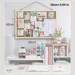 Cork Board Photo Wall, Desktop Message Board, Home Wall Hanging pin Board, Bulletin Board Display Board（15.7x11.8 in）