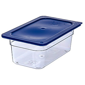 Carlisle FoodService Products Plastic Food Pan 1/4 Size 4 Inches Deep Clear