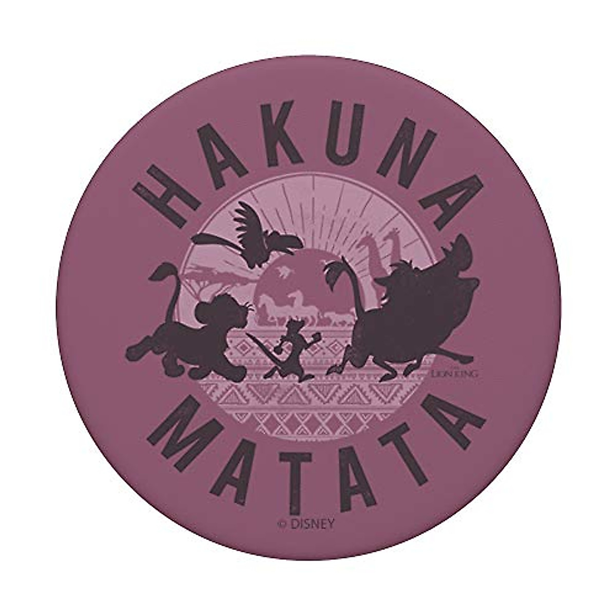 Disney The Lion King Simba Timon Pumbaa Hakuna Matata Purple PopSockets PopGrip: Swappable Grip for Phones & Tablets
