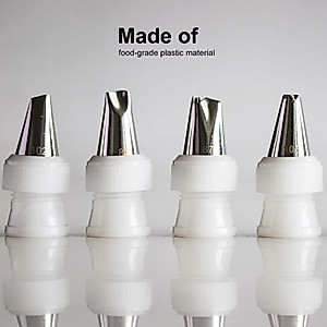 Kayaso 48-Piece Set of Standard Couplers, Use for Switch Icing Tips Structure Decorating Piping Bag