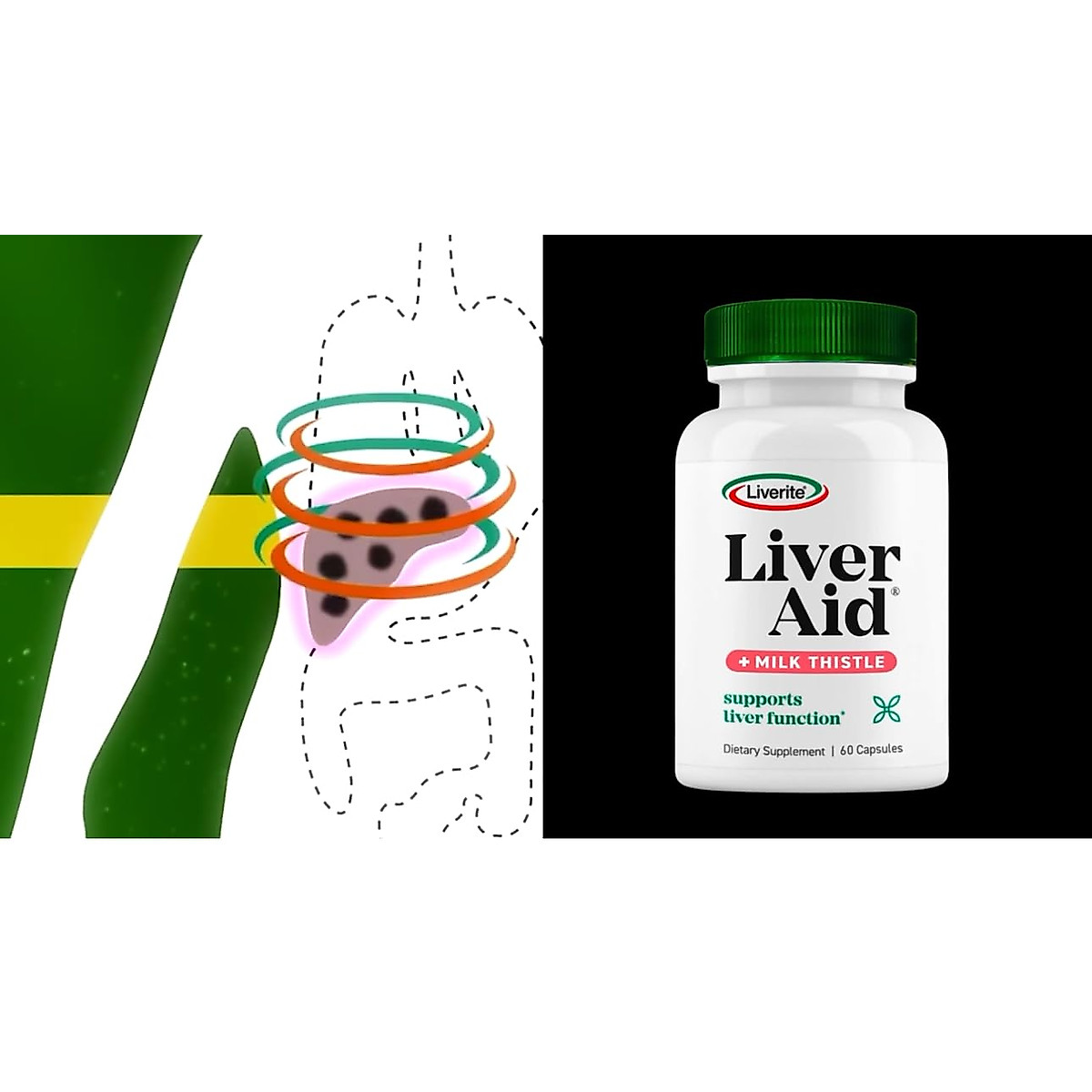 Liverite Liver Aid With Milk Thistle 150 Capsules, Liver Support, Liver Cleanse, Liver Care, Improves Energy