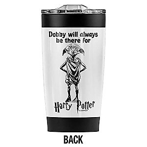Harry Potter Dobby Will Always Be There Stainless Steel Tumbler 20 oz Coffee Travel Mug/Cup, Vacuum Insulated & Double Wall with Leakproof Sliding Lid | Great for Hot Drinks and Cold Beverages