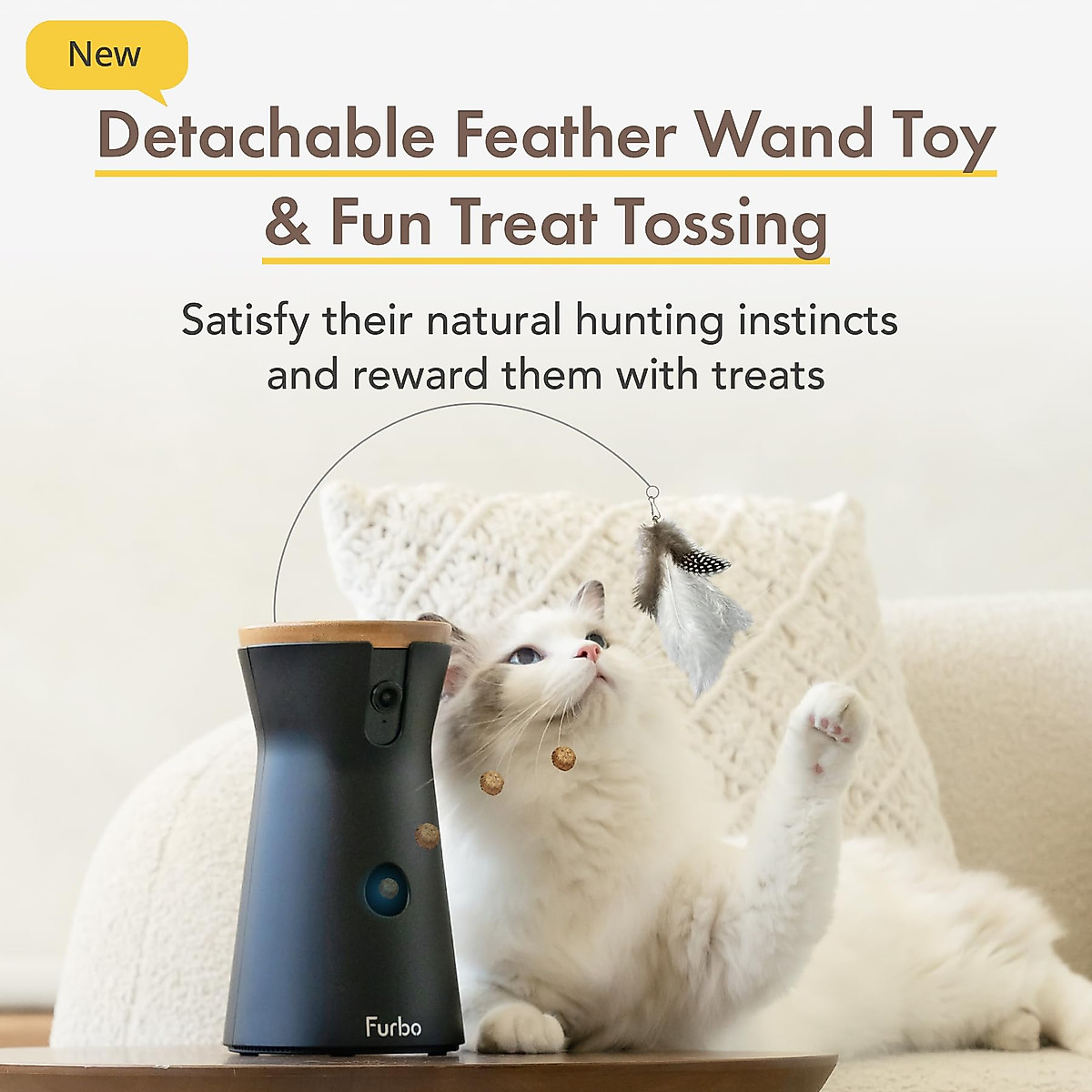 Furbo Dog Camera: Treat Tossing, Full HD Wifi Pet Camera and 2-Way Audio, Designed for Dogs, Compatible with Alexa (As Seen On Ellen)