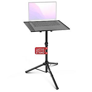 Pro DJ Laptop, Projector Stand - Adjustable Laptop Stand, Computer DJ Equipment Studio Stand Mount Holder, Height Adjustable, Laptop Projector Stand, 28" to 50", Good For Stage or Studio - Pyle PLPTS3