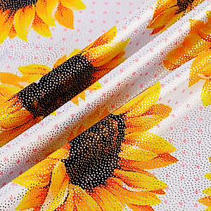 EQSJIU Leotard With Shorts For Baby Girls 12 18 24 Months 1t 2t Gold Sunflower Kids Toddlers Outfit Biketard Flower Floral Shiny Gold White