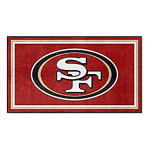 FANMATS 19884 NFL San Francisco 49ers 3ft. x 5ft. Plush Area Rug | Sports Fan Area Rug, Home Decor Rug and Tailgating Mat