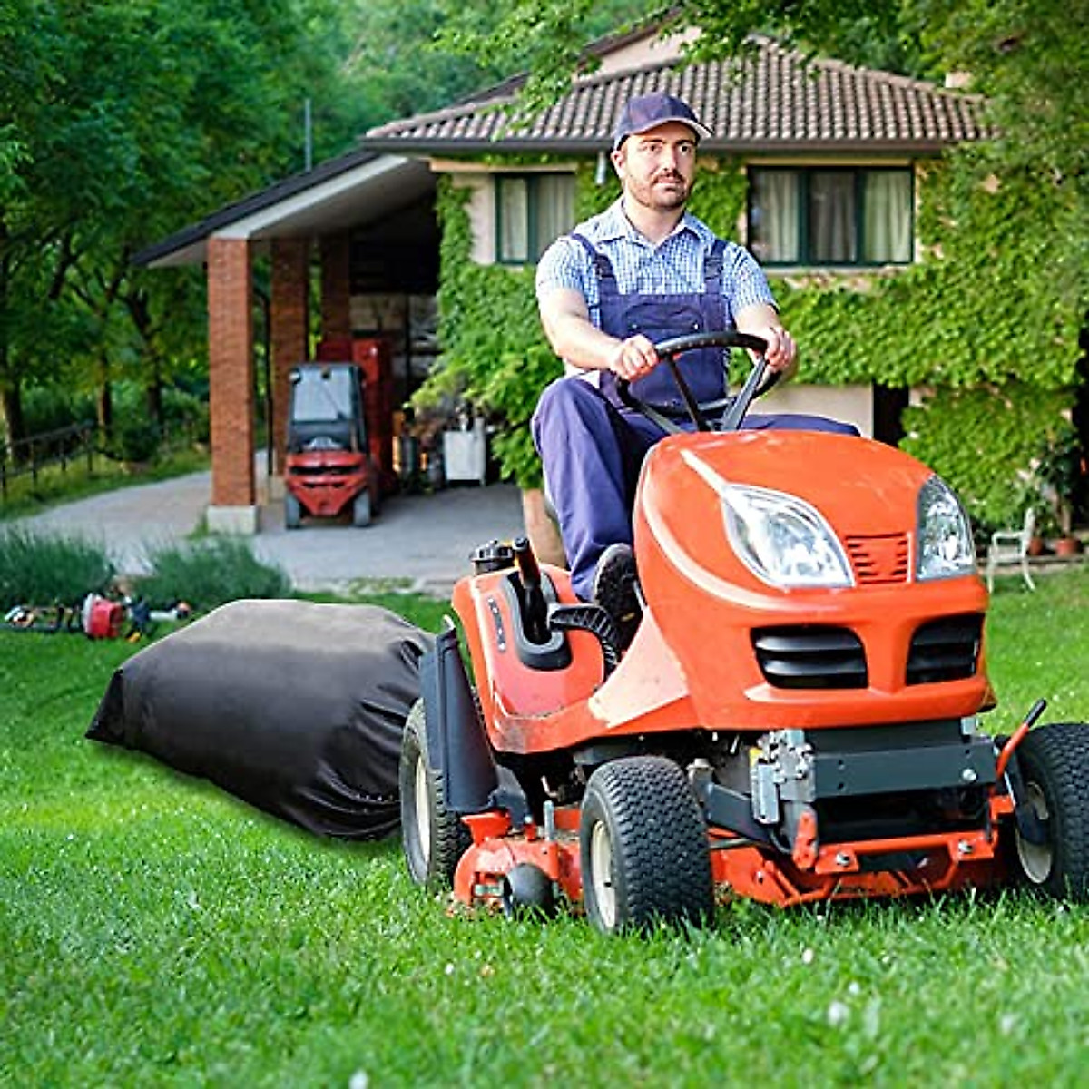 ZEROYOYO Lawn Tractor Leaf Bag - Reusable Grass Catcher Bag for Lawn Mower Tractor, Garden Leaf Cleaning, Latest Upgrade Leaf Bag for Riding Lawn Mower, 54 Cubic Feet Fast & Easy Leaf Collection