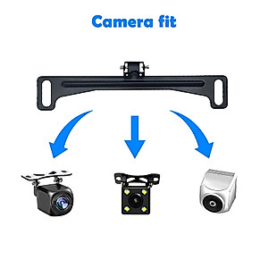 neynavy 1 PC Car Rear View Camera License Plate Bracket, Universal Car Dash Cam Mirror Camera Kit Rearview Camera Mount, Installation Holder for Backup Camera Reverse Camera (Black)