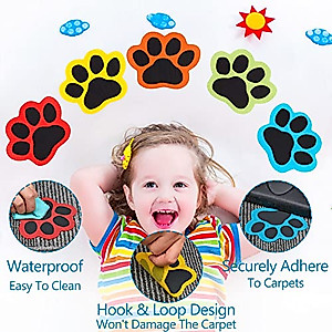 Outus Paws Carpet Markers Paw Prints Floor Markers Paw Carpet Dots for Classroom Home, 5 Inches(18 Pieces)