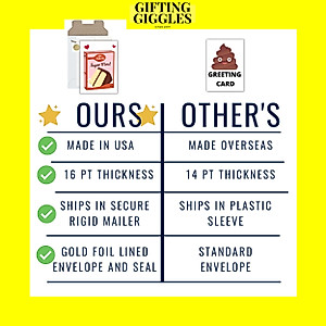 GIFTING GIGGLES Funny Romantic Joke Card for Boyfriend Husband or Lover | Gift for him | Anniversary, Birthday, Valentine’s Day, Fathers Day, Appreciation | 30th 40th 50th 60th 70th 75th