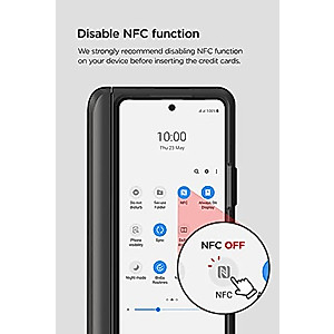 VRS DESIGN Terra Guard Modern GO S Phone Case for Galaxy Z Fold 4 5G (2022), Premium Modern Neat Style Hinge Protection Card Case with S Pen Compartment (Matte Black/Renewed)