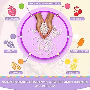 Smarties Lollies | Gluten Free, Peanut ,Fat Free Assorted Fruity Flavors, Low Calorie Perfect for Birthdays, Parties Made by US Candy Company Since 1949 - 34 oz 120 Count Lollipops