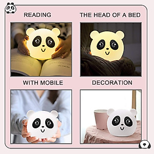CELIVESGG Night Light Panda 7 Colors LED Nursery Night