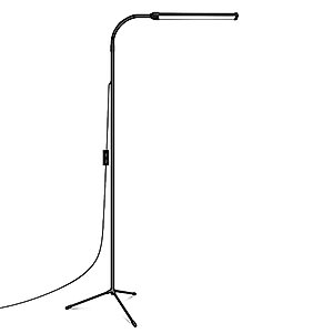Led Floor Lamp for Eyelash Extensions Craft Task Lamps Floor Standing Adjustable Gooseneck Dimmer Beauty Lamp Floor for Lashes Facial Spa Salon Makeup