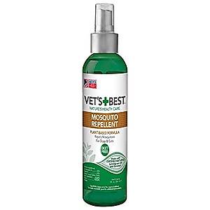 Vet's Best Mosquito Repellent for Dogs and Cats | Repels Mosquitos with Certified Natural Oils | Deet Free | 8 Ounces