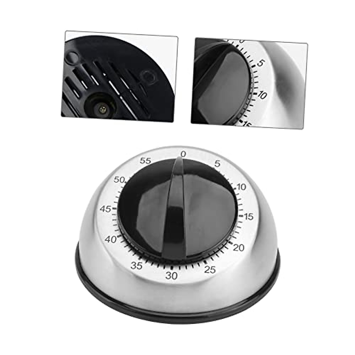 Yardwe 3 pcs Kitchen Timer Steaming Timer Chef Timer Rotating Minute Timer Food Cooking Timer Stainless Steel Baking Timer Boiled Egg Timer Household Child Decorate Metal Inside