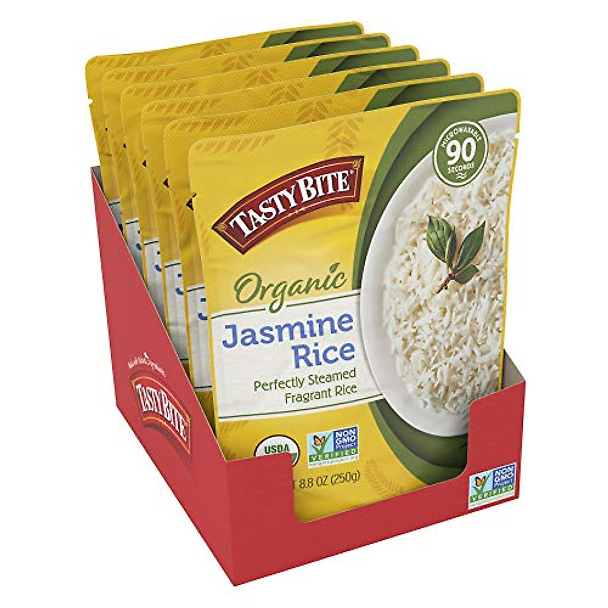 Tasty Bite Jasmine Rice, Microwaveable Cooked Rice, 8.8 Ounce (Pack of 6)