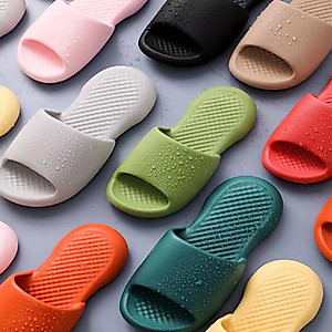 Unisex Lady Gentleman Non Slip Thick Sole Quick Drying Beach Slippers for Water Sport Aqua Wading Fishing River Sea Swimming Pool Gray 8.5-9.5 Men/10-11 Women