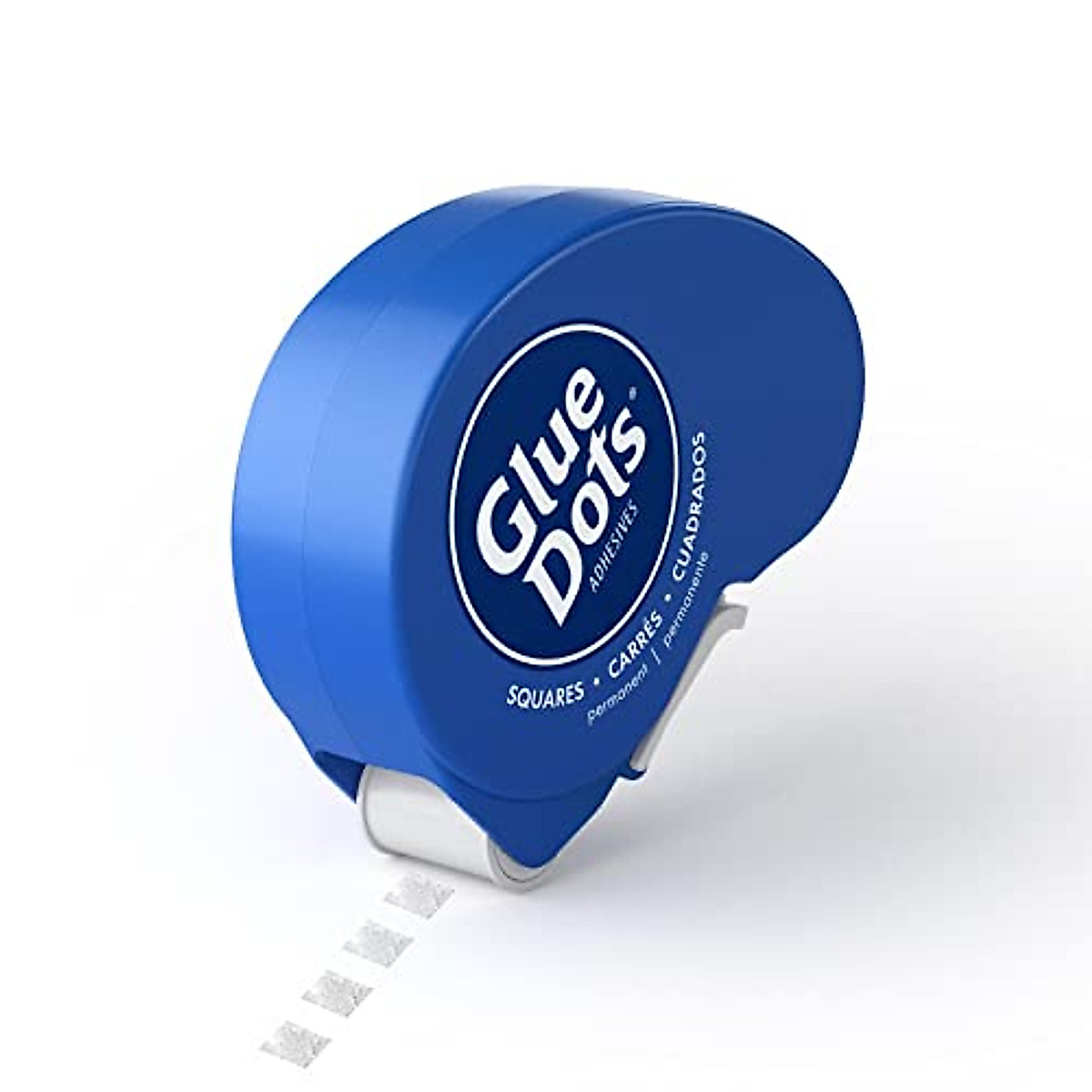 Glue Dots, Glue Squares Dot N' Go Dispenser, Double-Sided, 3/16", 450 Dots, Permanent, DIY Craft Glue Tape, Sticky Adhesive Glue Points, Liquid Hot Glue Alternative, Clear