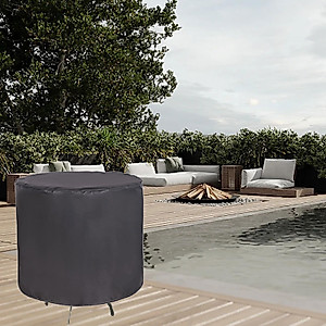 Patio Furniture Cover Set Round 20" D x 30" H, 420D Oxford Cloth Cover Waterproof, Heavy Duty Garden Furniture Covers, Outdoor Furniture Covers Waterproof for Lawn, Deck, Backyard