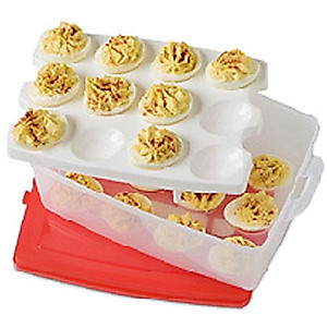 BW Brands Double Tier Stack and Snap Deviled Egg Carrier
