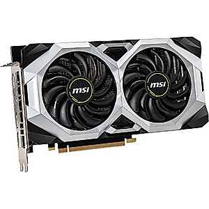MSI Gaming GeForce RTX 2060 6GB GDRR6 192-bit HDMI/DP 1710 MHz Boost Clock Ray Tracing Turing Architecture VR Ready Graphics Card (RTX 2060 Ventus GP OC)