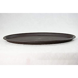 4 Mix Oval Brown Plastic Humidity Tray for Bonsai Tree - 9", 10.75", 12.5" & 14"