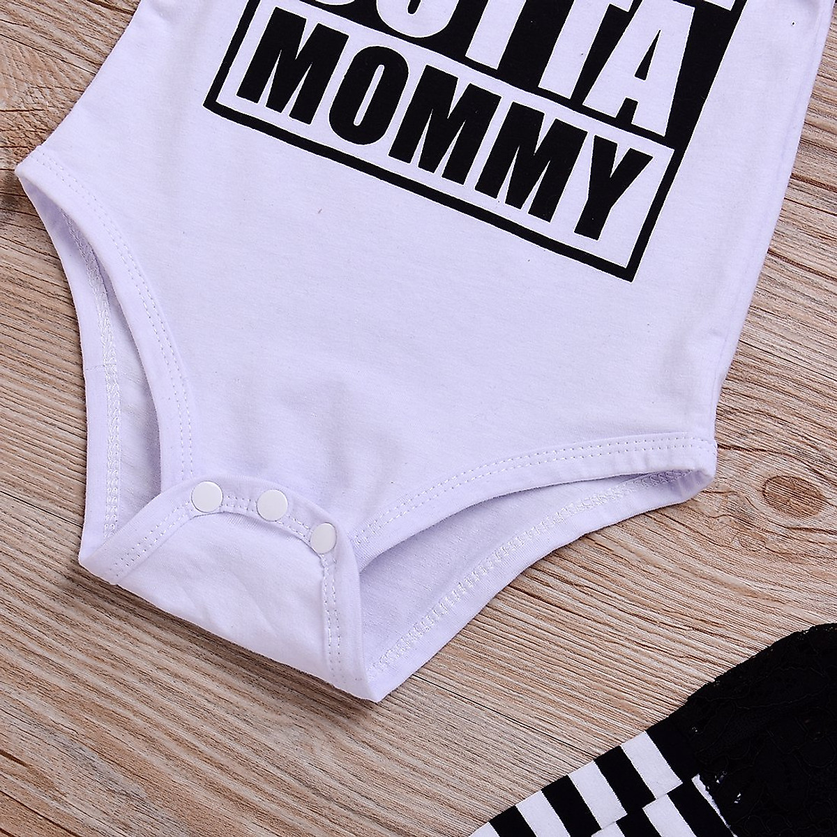 3PCS Outfit Set Newborn Toddler Baby Girl Clothes Romper+ Leg Warmers+ Bow Headband (70(0-3M), White)