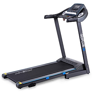 Goplus 2.25HP Folding Treadmill Electric Portable Motorized Power Running Fitness Machine,Gray,Running Belt