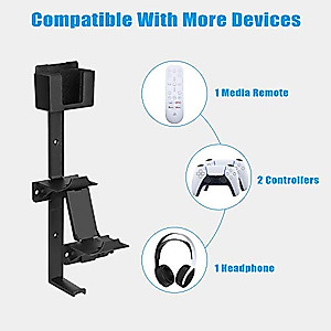 Linkstyle Headset Holder, Controller and Headphone Holder Stand Wall Mount Holder for Xbox ONE, Series X, PS5, PS4, PS3, Switch Gamepad Controller Wall Mount with Screws