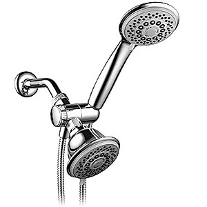AquaStorm by HotelSpa 30-Setting SpiralFlo 3-Way HIGH PRESSURE Luxury Shower Head/Handheld Showerhead Combo with Water Saving Economy Mode/Chrome