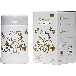 Zojirushi SW-EAE50KTWA Stainless Steel Food Jar, 17-Ounce, Hello Kitty Collection White