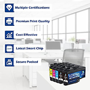 DOUBLE D LC3033 Ink Cartridges Upgraded Compatible Replacement for Brother LC3033 LC3033XXL 3033 LC3035 3035 for Brother MFC-J995DW MFC-J805DW MFC-J815DW MFC-J995DWXL MFC-J805DWX (2BK/C/M/Y, 5 Pack)
