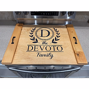 Custom stove cover for gas and electric stoves