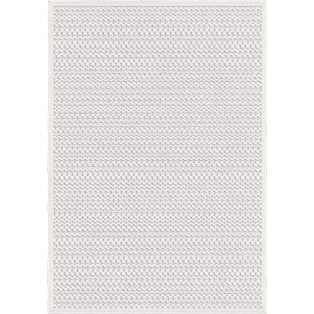 My Texas House Quail Hallow Rug - 5'2" X 7'6" Rectangle In Natural, High-Low, Geometric Design, Indoor Outdoor Patio And Home Decor