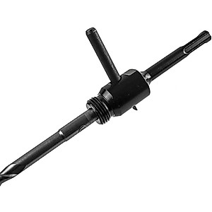 Jeremywell Dry Diamond Drill Core Bit for Brick and Concrete with Pilot Bit, 3-1/2" (89mm) Diameter with SDS Plus Arbor for #30/40 Diamond, Laser Welded