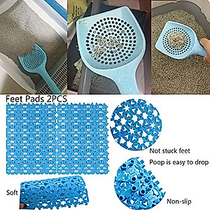 Hamiledyi Small Pet Cage Cleaner Set, Disposable Rabbit Cage Liner, Guinea Pig Playpen Mini Hand Broom Dustpan, Cleaning Brush Sand Scooper Floor for Rabbit Chinchilla Hedgehogs