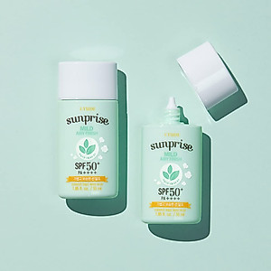 ETUDE Sunprise Mild Airy Finish Sun Milk SPF50+ / PA++++ | Sebum-free, Non-Sticky, Long Lasting Protection, 100% Mineral Based Sunscreen | Kbeauty