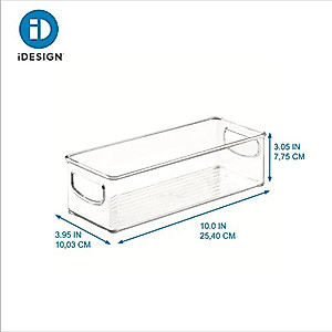 iDesign Plastic Storage Bin with Handles for Kitchen, Fridge, Freezer, Pantry, and Cabinet Organization, BPA-Free