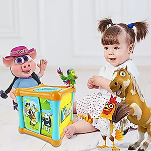 La Granja de Zenon Baby Toys Activity Cube Newborn Busy Baby Activity Center for Toddler 1-3 La Vaca Lola Developmental Learning Farm Toys Educational Gifts for Babies 6-12 Months Boys and Girls