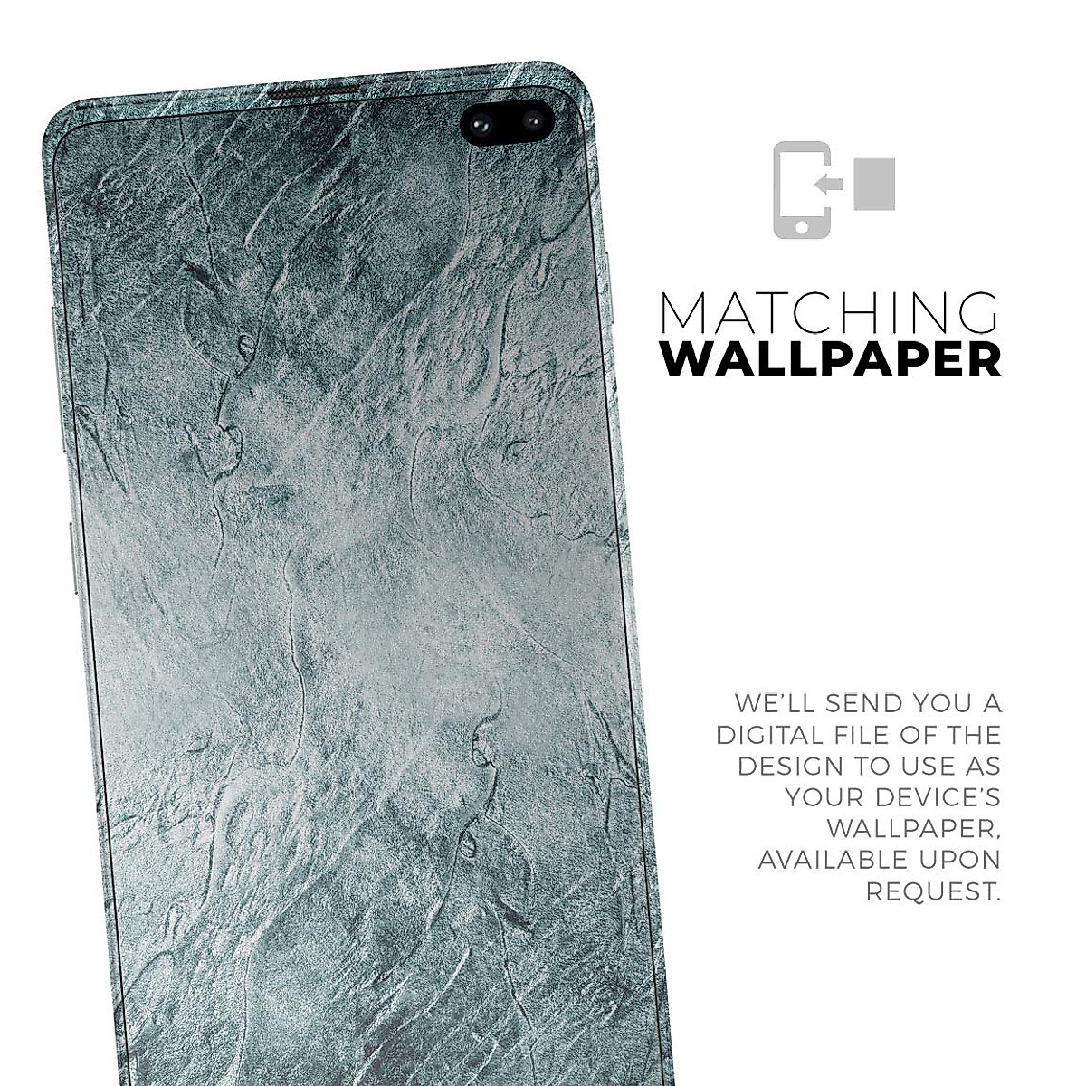 DesignSkinz Grungy Teal Wavy Abstract Surface Protective Vinyl Decal Wrap Skin Cover Compatible with The Samsung Galaxy S20 (Screen Trim & Back Glass Skin)