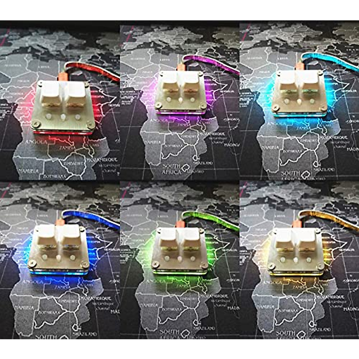 Mini One-Handed OSU Keyboard Gaming OSU Keypad Touch Wheel Axle Tester Cherry Switch RGB LED Backlit Portable Programmable (Cherry Red Switch)